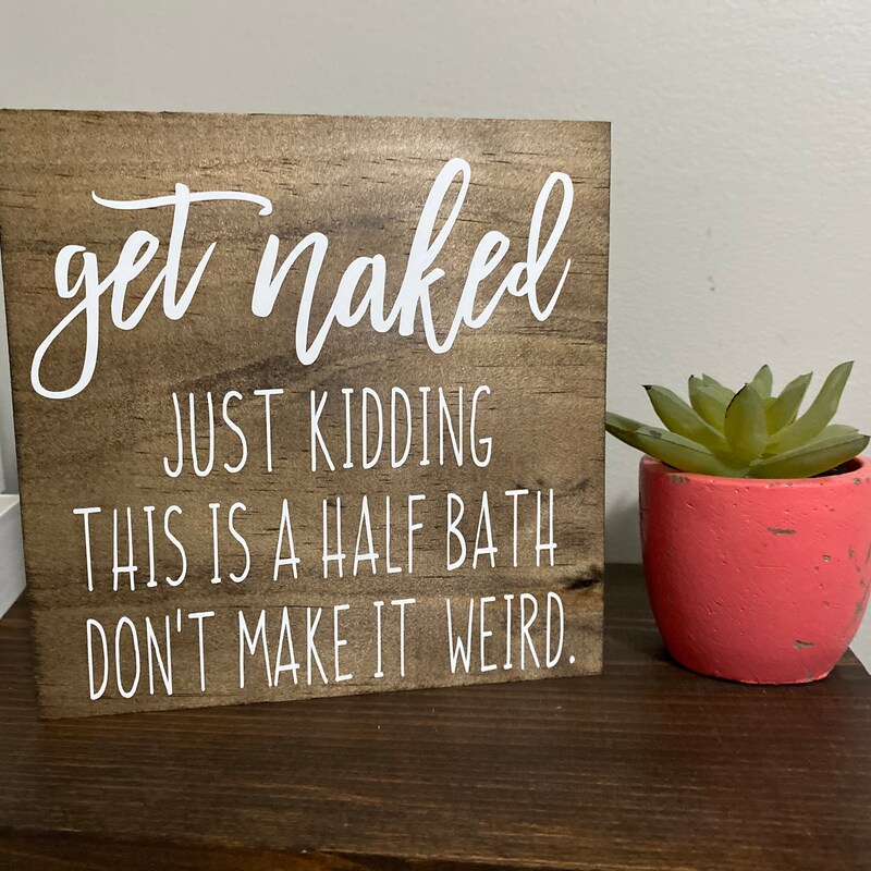 Half Bath Sign - Etsy