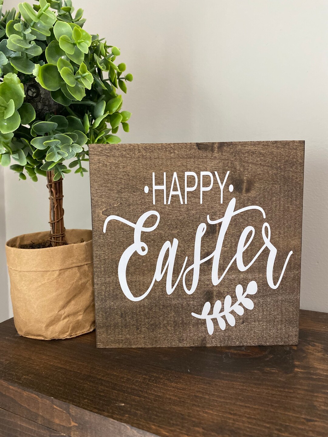 Happy Easter Sign | Farmhouse Easter | Easter Bunny Sign | Rustic ...