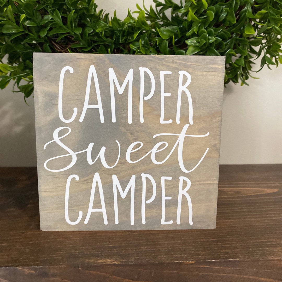 Camper Sweet Camper Wood Sign | RV | Camper Sign |RV Camper | Camping ...