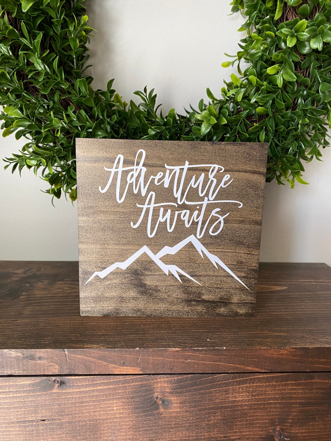 Adventure Awaits Wood Sign | RV | Camper Sign |RV Camper | Camping Sign ...