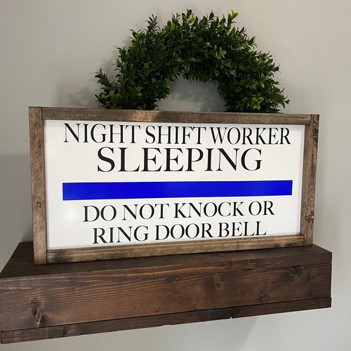 Sleeping First Responder Night Shift Worker Sign Sleeping Do - Etsy