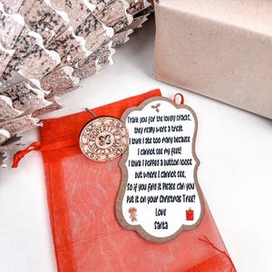 Santa's Lost Button With Note, Santa's Missing Button in Bag - Etsy