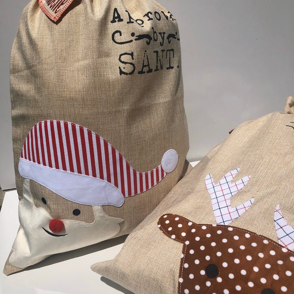 Burlap Santa - Etsy