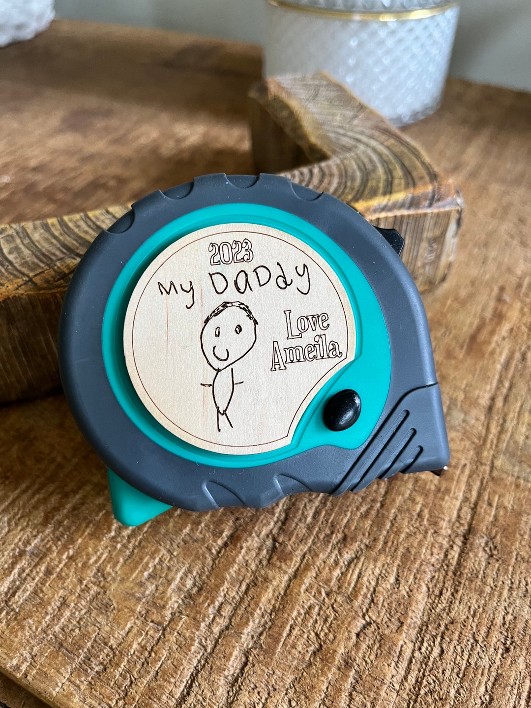 Child's Original Artwork on 8 Meter Tape Measure, Fathers Day, Birthday ...
