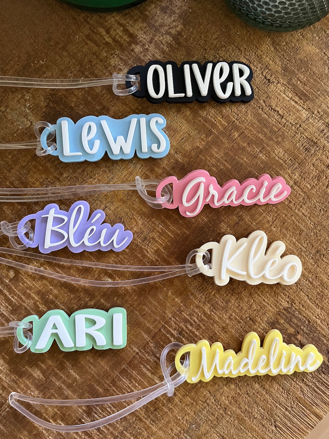 Personalised Acrylic Name Tags for Kindergarten, Custom School Name ...