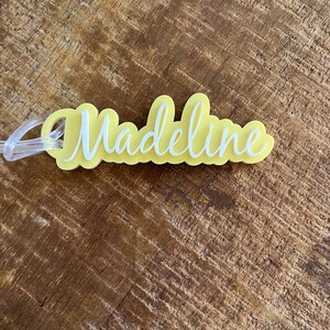 Personalized Acrylic Name Tags for Kindy, School, Custom School Name ...