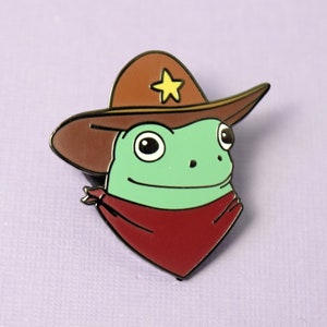 Cowboy Frog Enamel Pin You're the Yee to My Haw Valentines Pin Froggy ...