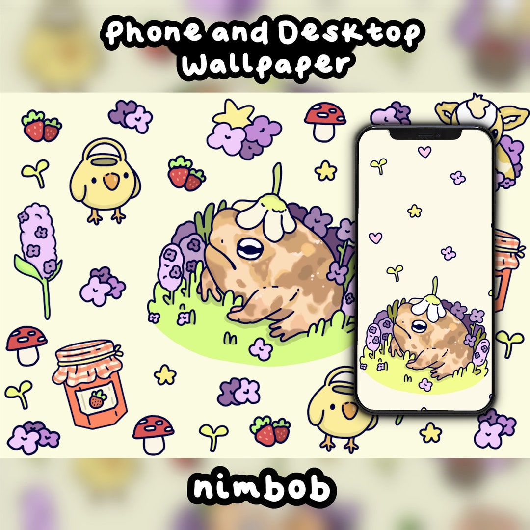 Cottagecore Frog Wallpaper Set - Phone - Tablet - Desktop - Froggy ...