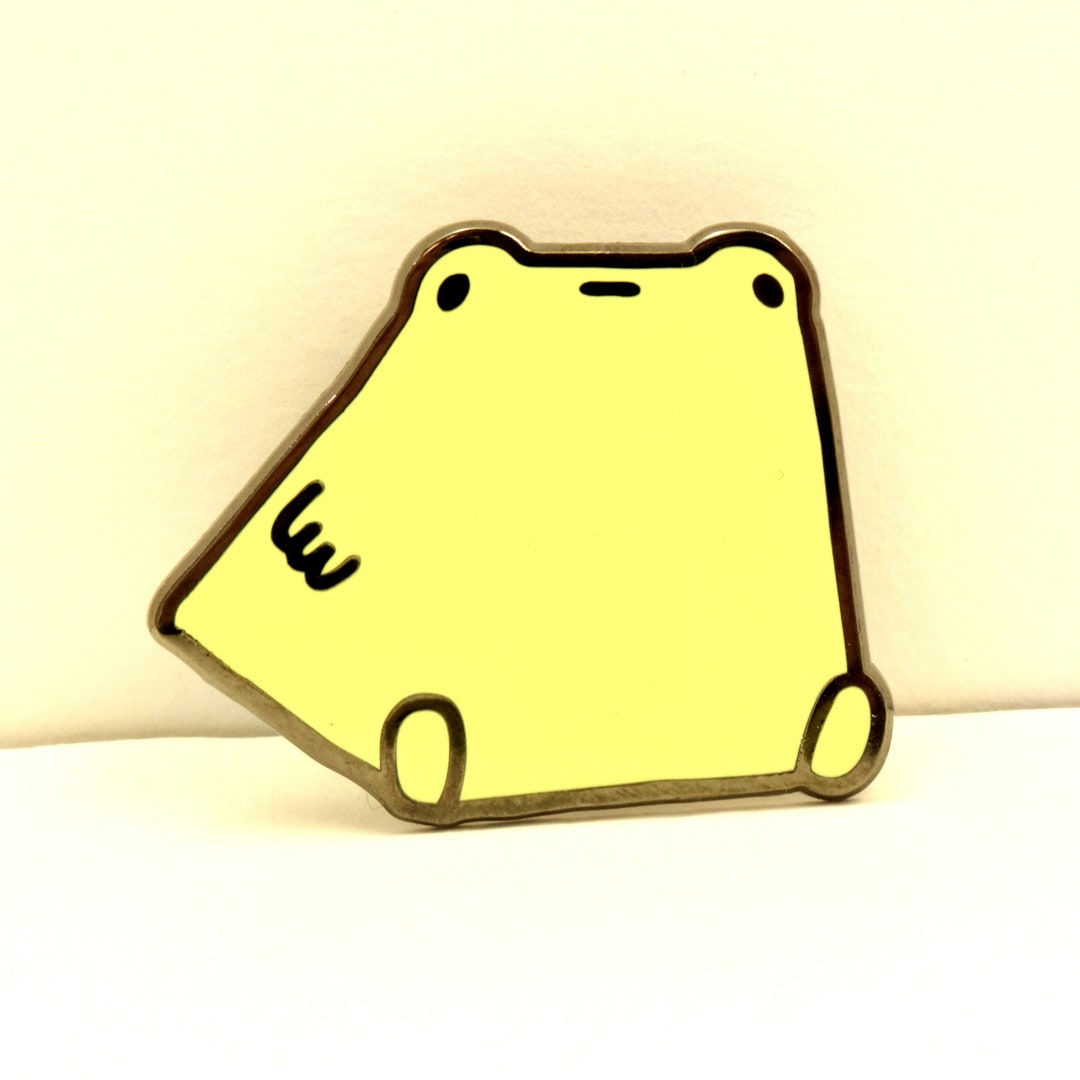 Frog Eaten Cheese Block - Hard Enamel - Gold Metal - Fast Food - Frog ...