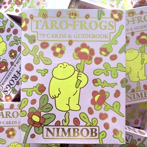 Frog Tarot Set Froggy Themed Card Deck Magic Froggies Cute Kawaii Gold ...