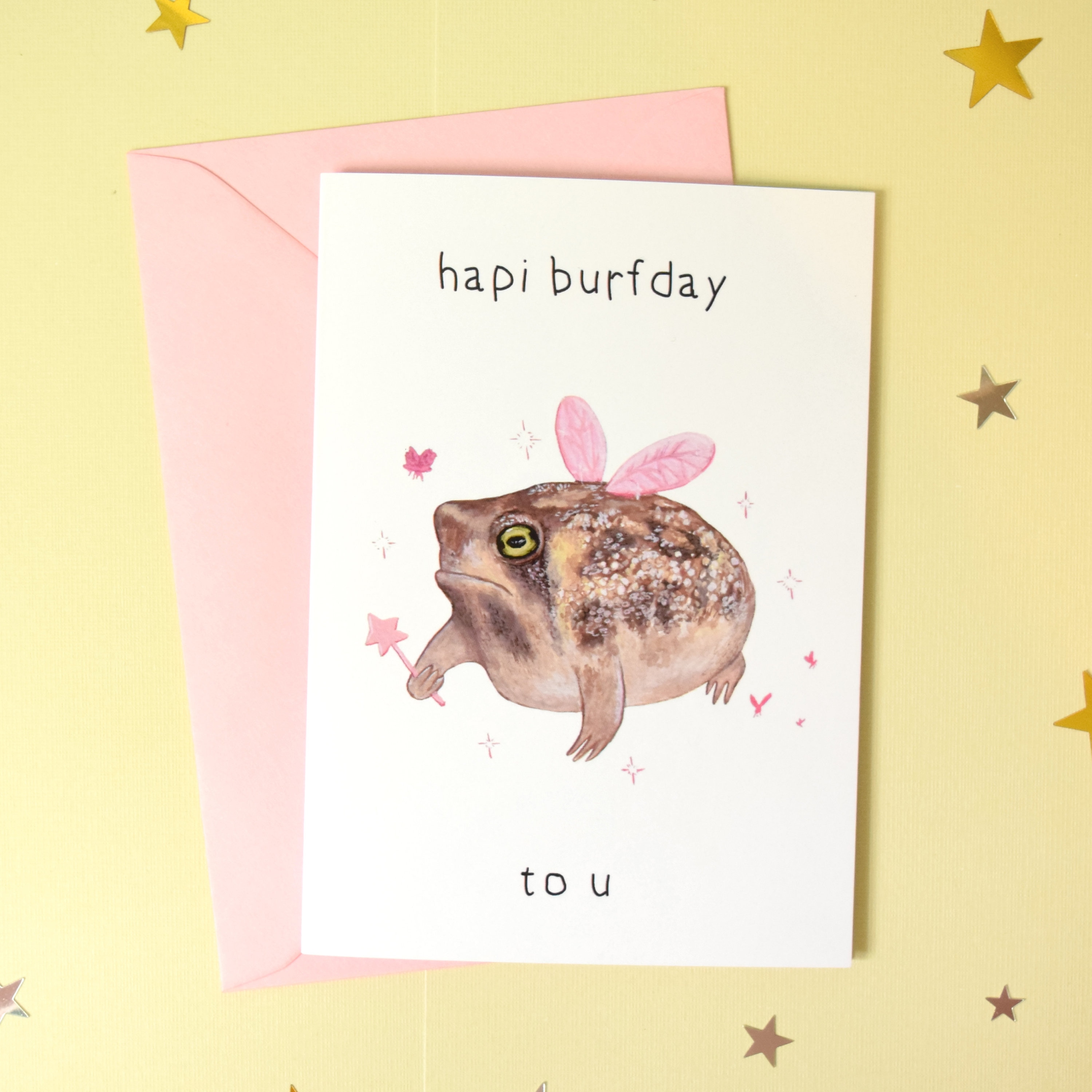 Grumpy Frog Birthday Card Frog Lover Birthday Greeting Card | Etsy UK