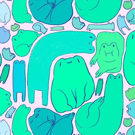 Squishy Frogs Wallpaper Set Phone Tablet Desktop | Etsy