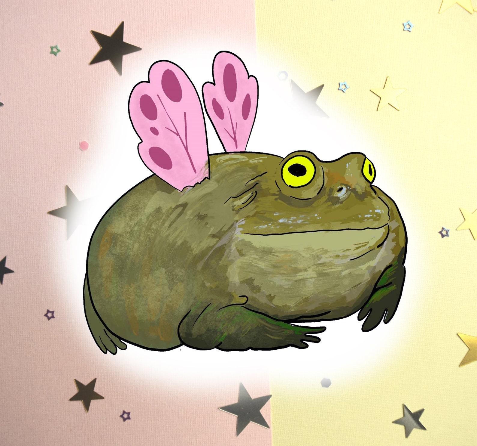 Chonk Fairy Frog Sticker Magic Chonky Frog Glossy Sticker - Etsy UK