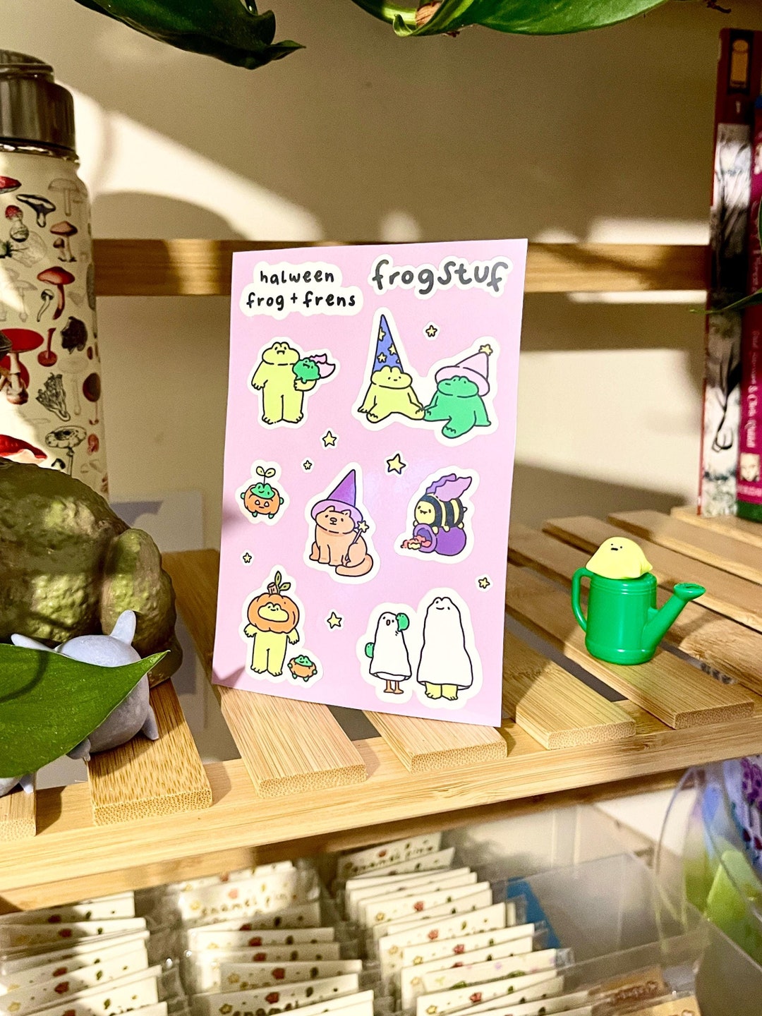 Halloween Frog Stickersheet - Variety Frogs N Friends Sticker Set ...