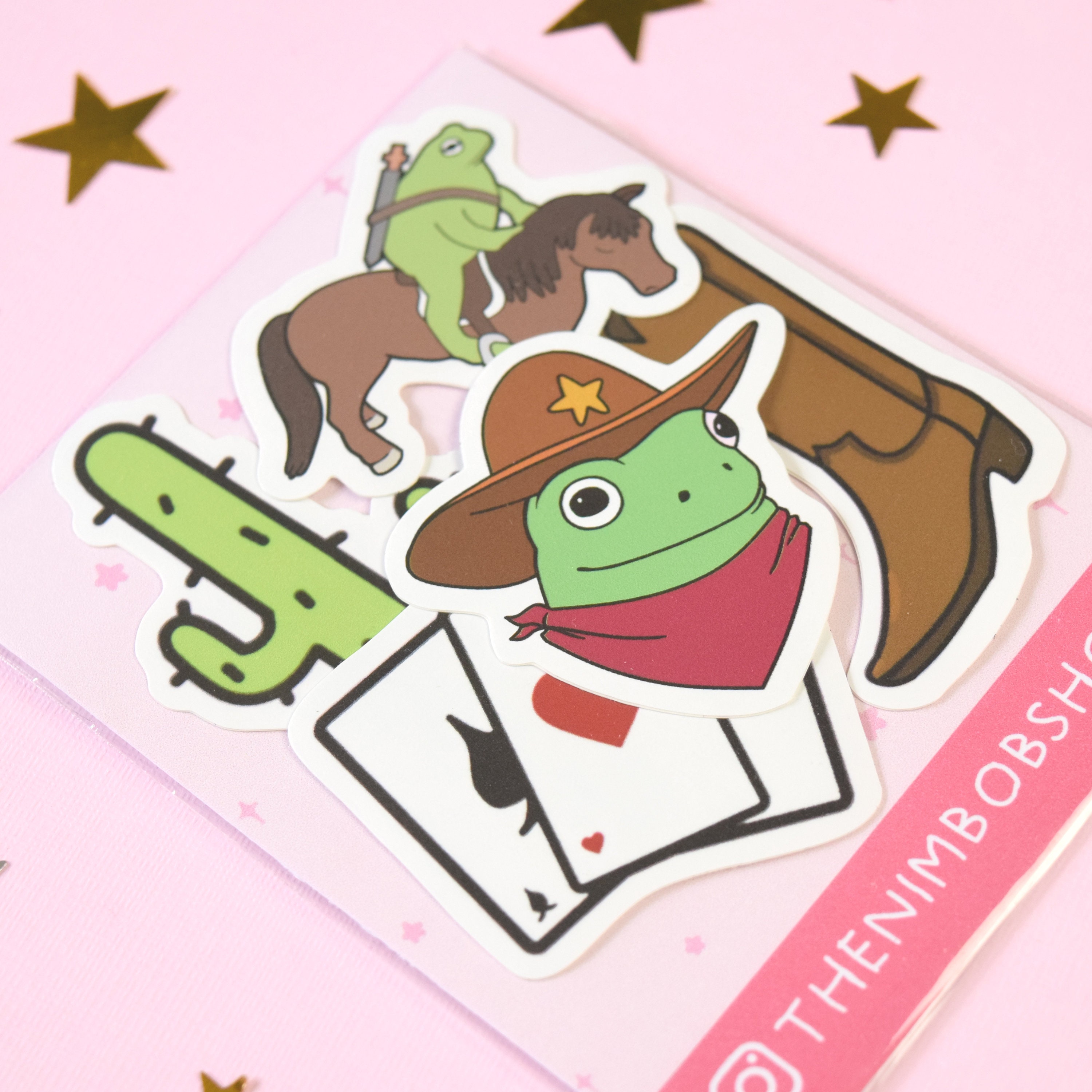 Cowboy Frogs Stickers Pack of 5 Howdy Sticker Set - Etsy Hong Kong