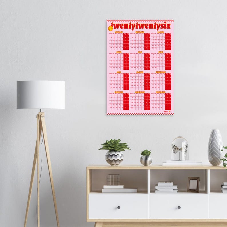 XXL 2026 Family Calendar – Retro Vibes Wall Calendar | DIN A0, A1, A2 ...