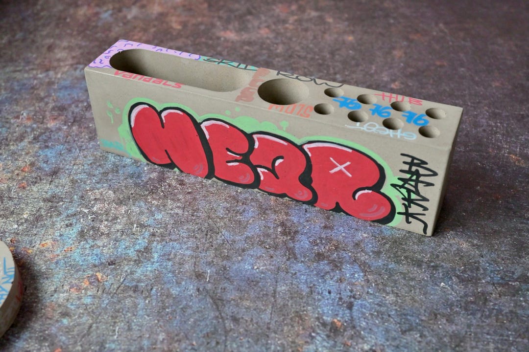Graffiti Desk Organizer Urban Art Pen Holder Organizer for the Desk ...