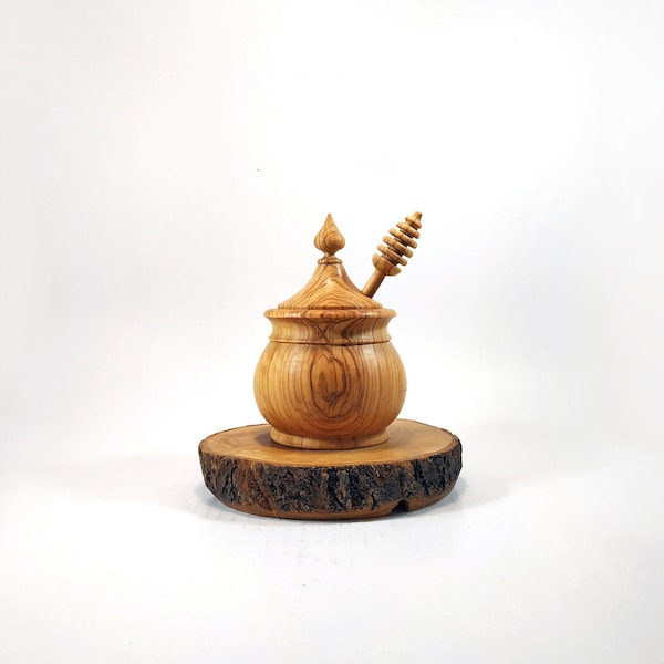 Wooden Honey Pot - Etsy