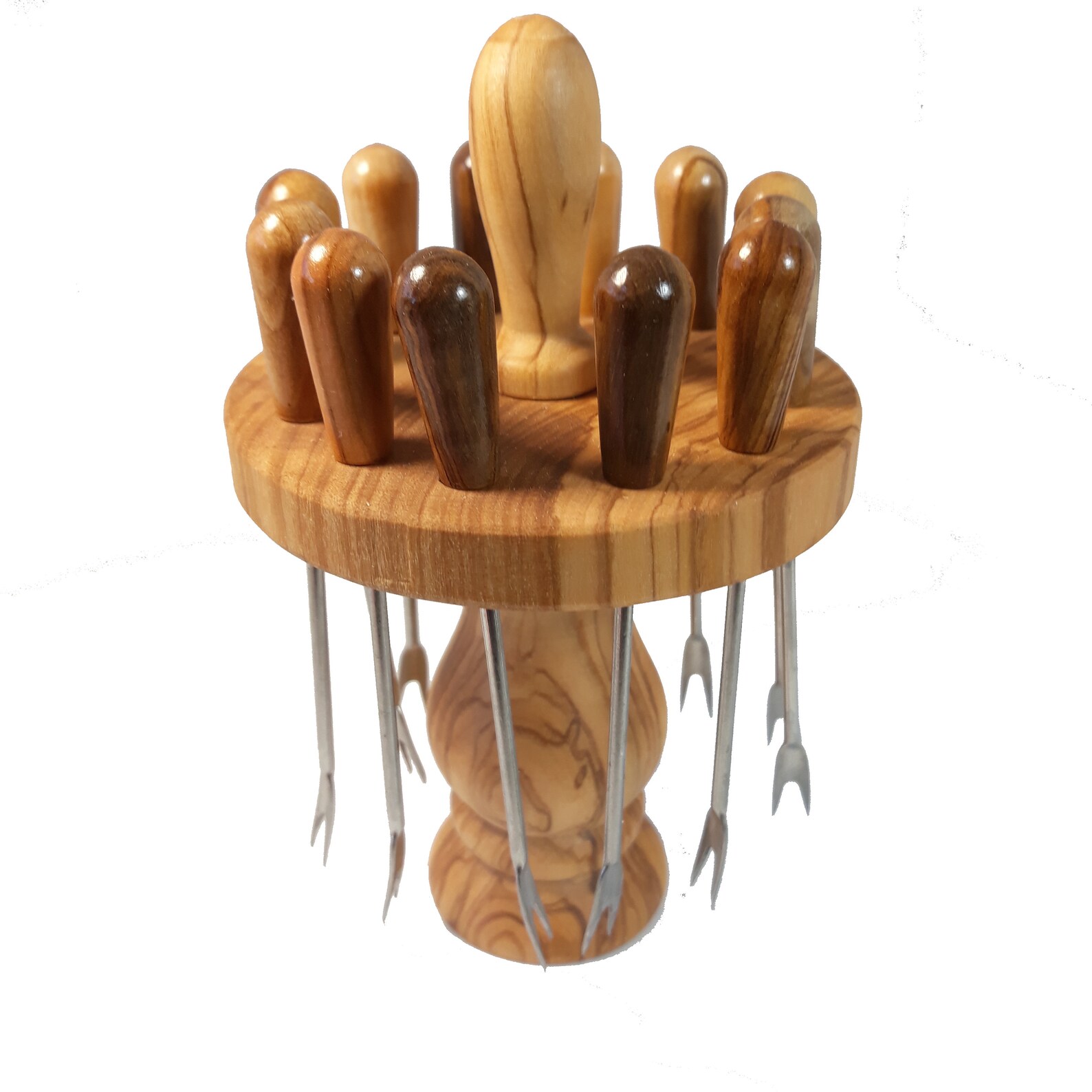 Olive wood Cocktail Forks | Etsy