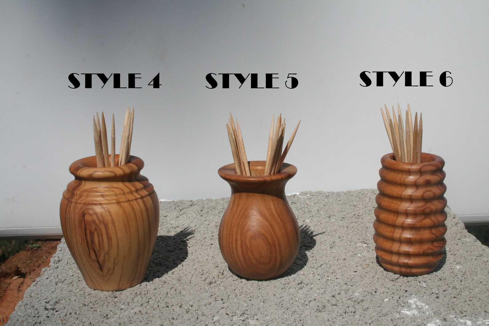 Olive Wood Toothpicks Holder | Etsy