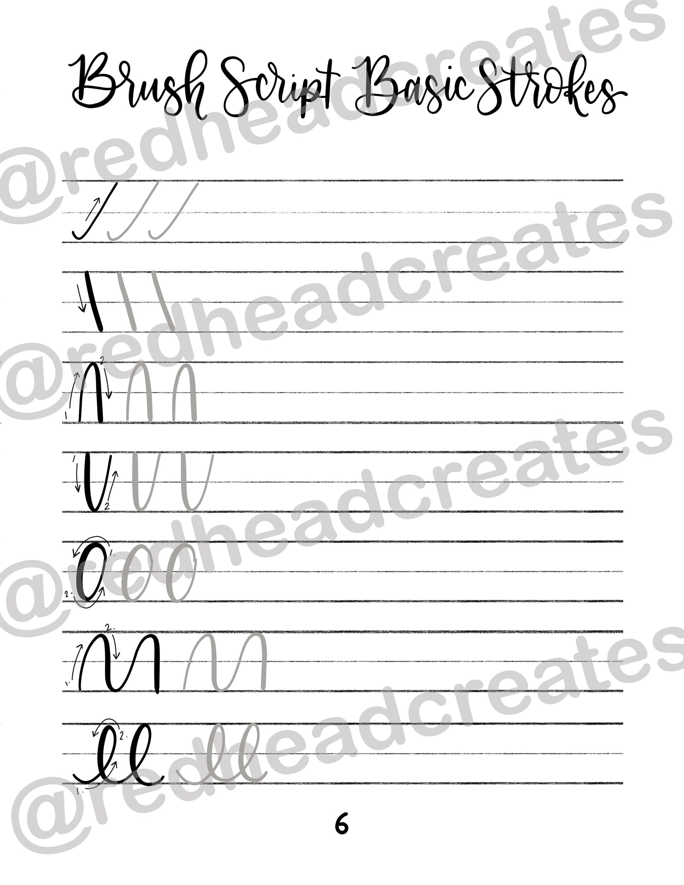 Handlettering Workbook digital Download - Etsy