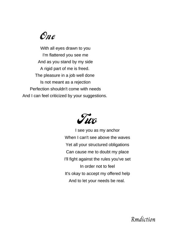 Enneagram Pairs Poem One and Two - Etsy
