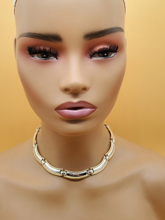 Napier Two Tone Choker Necklace Vintage - Gem