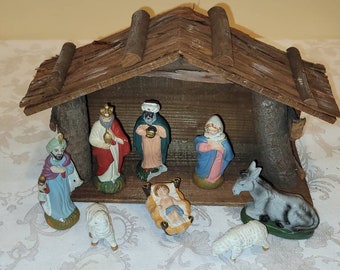 Japanese Nativity Set, Kokeshi Dolls Nativity Set, Nativity Scene ...