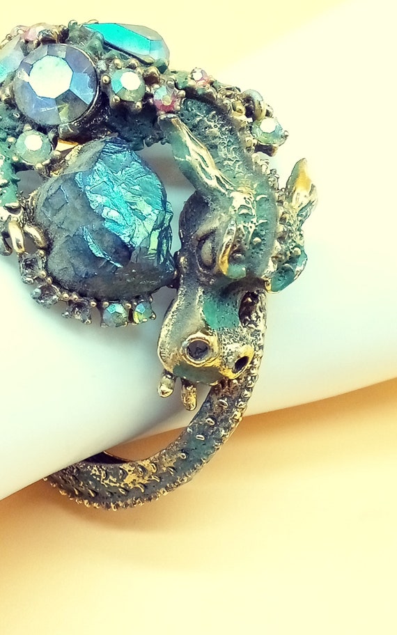Rare HAR runway rhinestone dragon bracelet - Gem