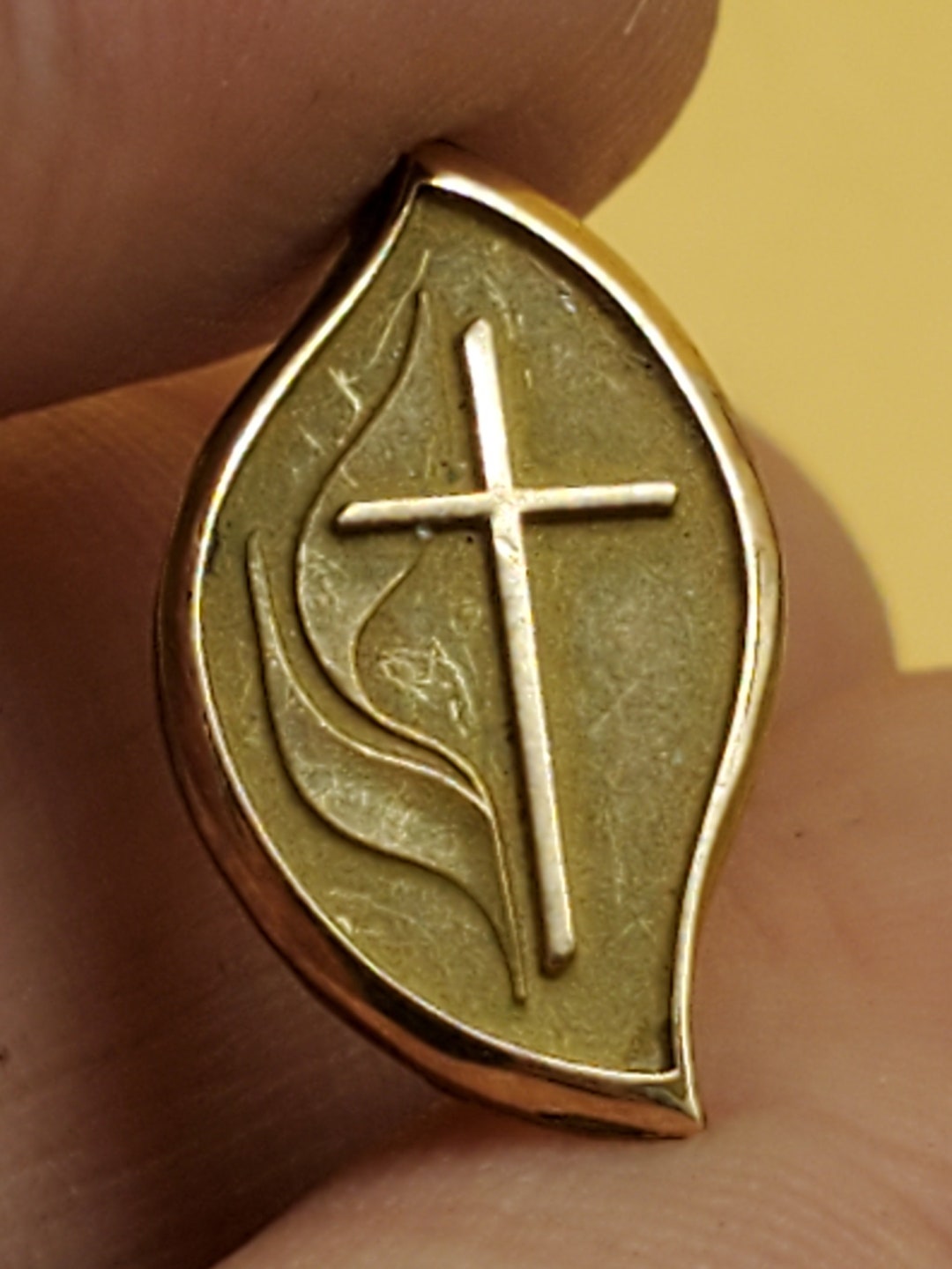 Vintage 10k Gold Filled Holy Spirit Church Pin - Etsy