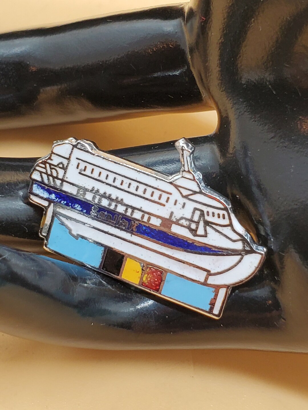Vintage Sealink Enamel Cruise Ship Pin - Etsy