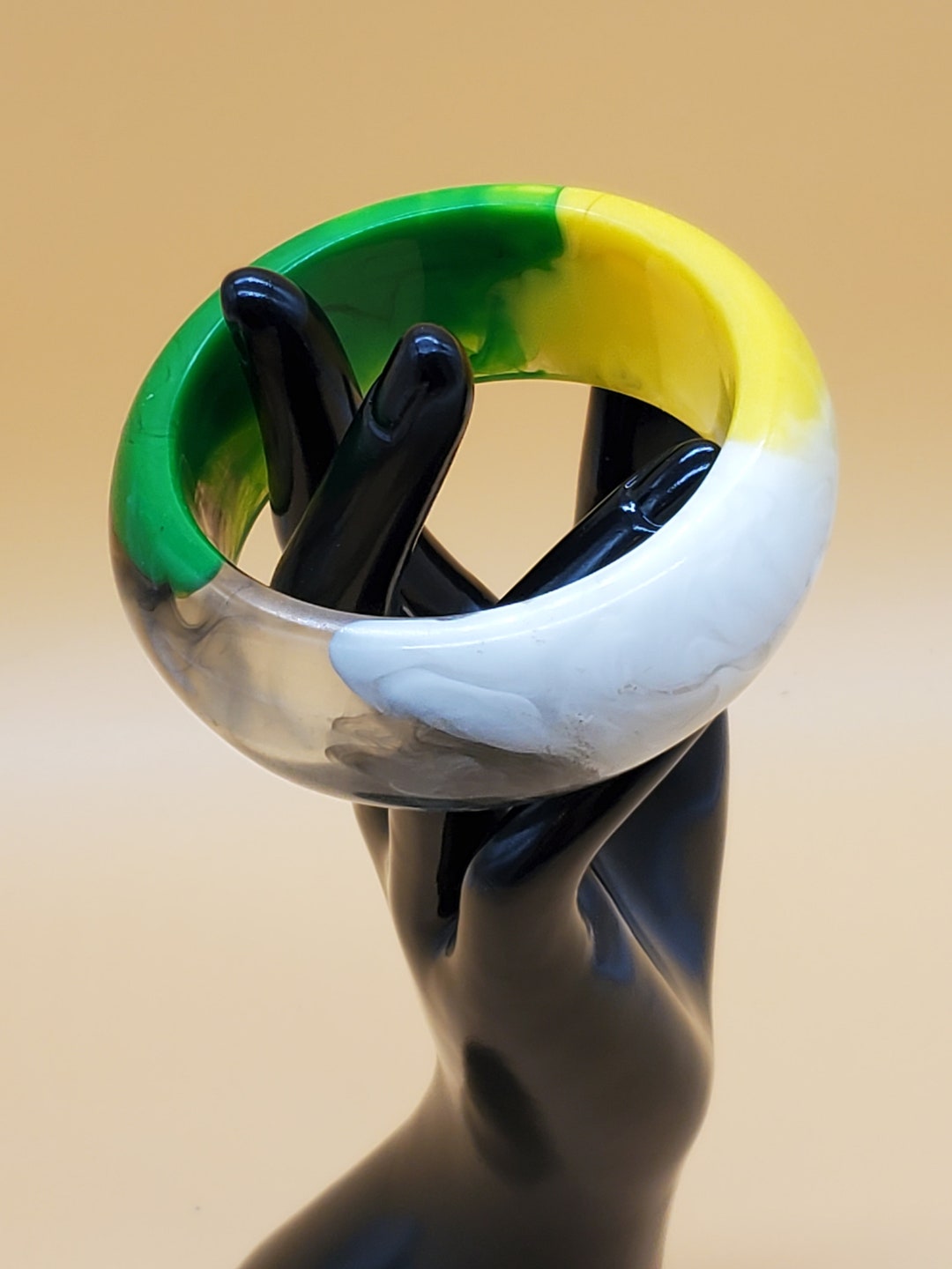 Vintage Thick Colorful Acrylic Bangle Bracelet - Etsy