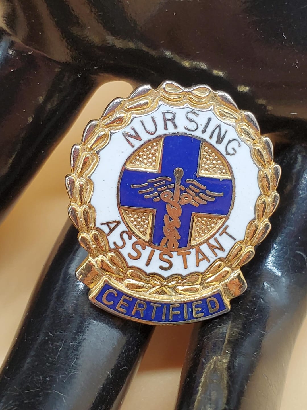 Vintage Enamel CNA Lapel Pin - Etsy