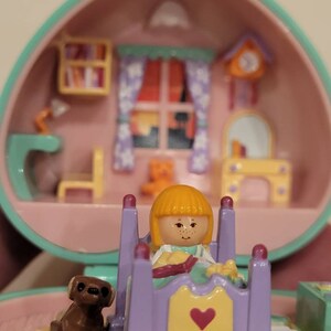 Vintage Bluebird Polly Pocket Bedtime Ring and Teal Heart Ring Case ...