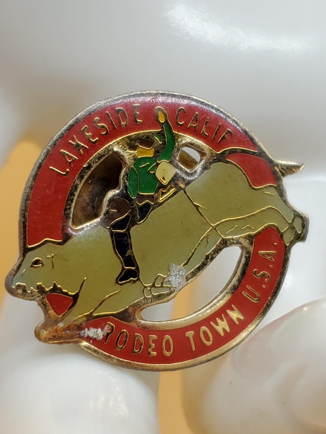 Vintage Lakeside Calif Rodeo USA Lapel Pin - Etsy