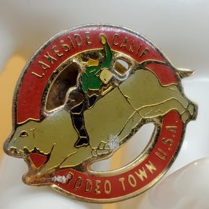 Vintage Lakeside Calif Rodeo USA Lapel Pin - Etsy