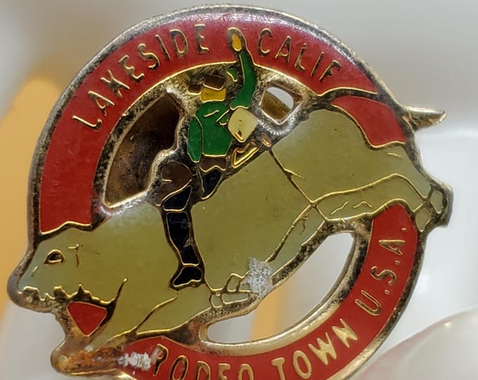 Vintage Lakeside Calif Rodeo USA Lapel Pin - Etsy