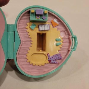 Vintage Bluebird Polly Pocket Bedtime Ring and Teal Heart Ring Case ...
