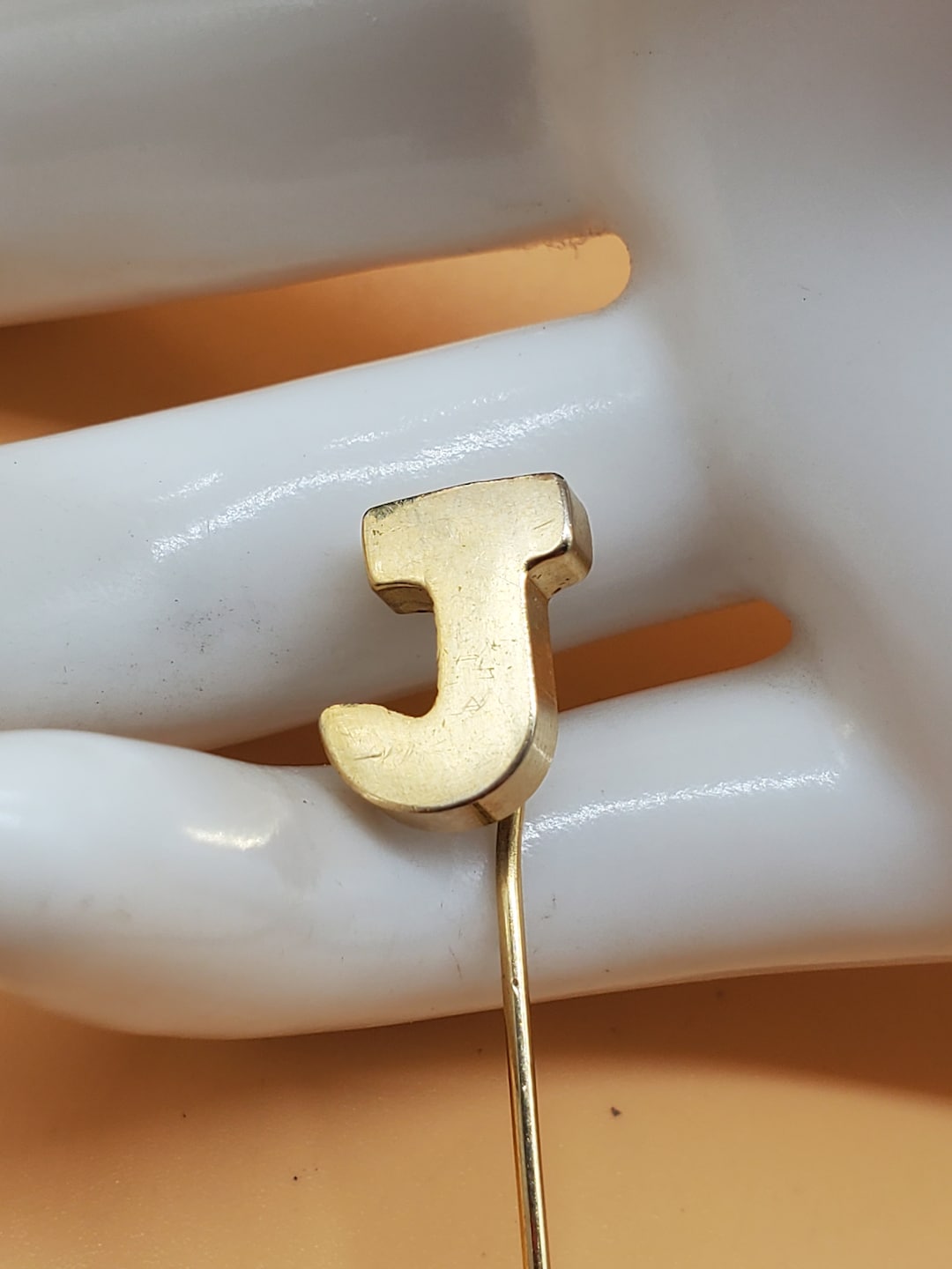 Vintage Gold Tone Solid Puffy Letter J Stick Pin - Etsy