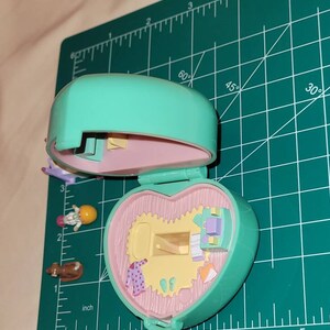 Vintage Bluebird Polly Pocket Bedtime Ring and Teal Heart Ring Case ...