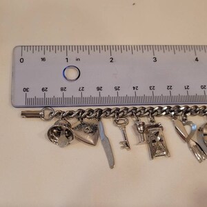 Vintage Silver Tone Charm Bracelet Loaded With Charms - Etsy
