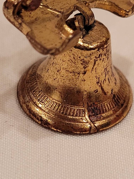 Vintage 3D chiming Liberty Bell pin - Gem
