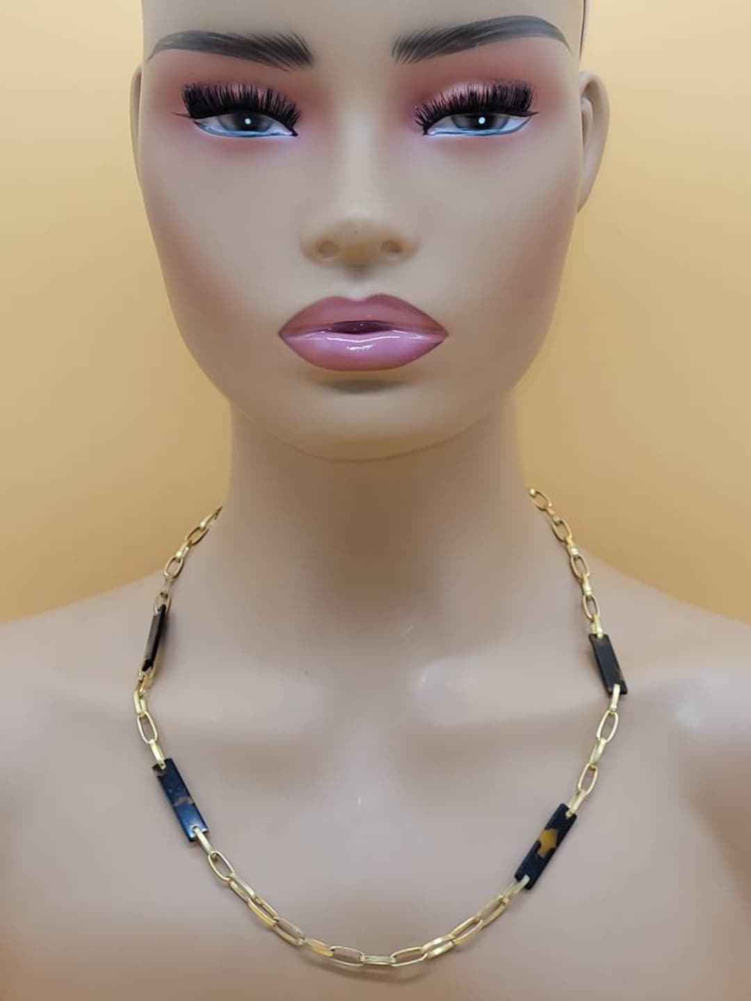 Vintage Napier Gold Tone Faux Tortoise Shell Link Necklace - Etsy