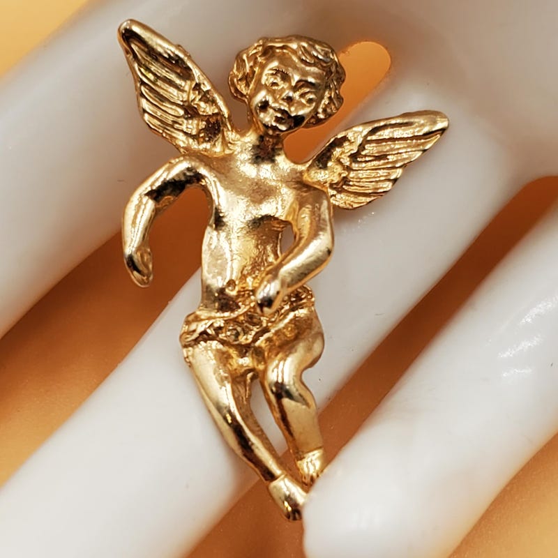 Gold Angel Pin - Etsy