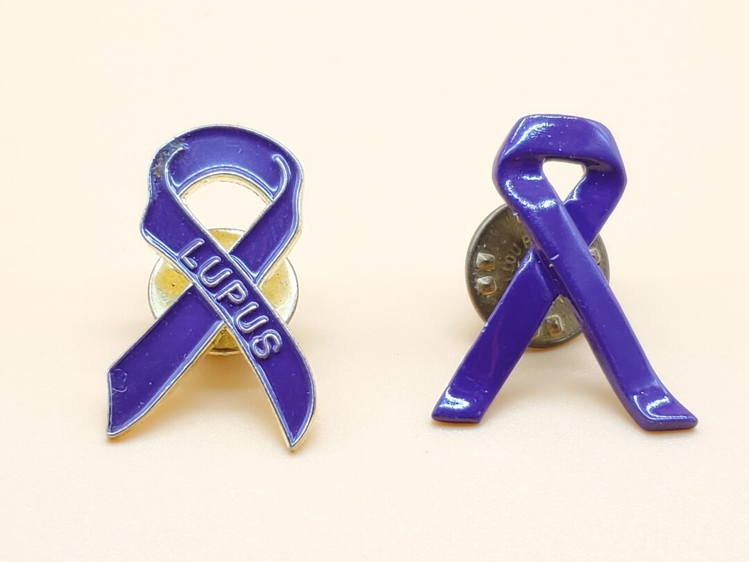 LUPUS Purple Ribbon Pin, Select Styles - Etsy