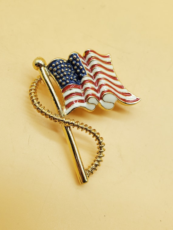 Usa flag vintage enamel - Gem