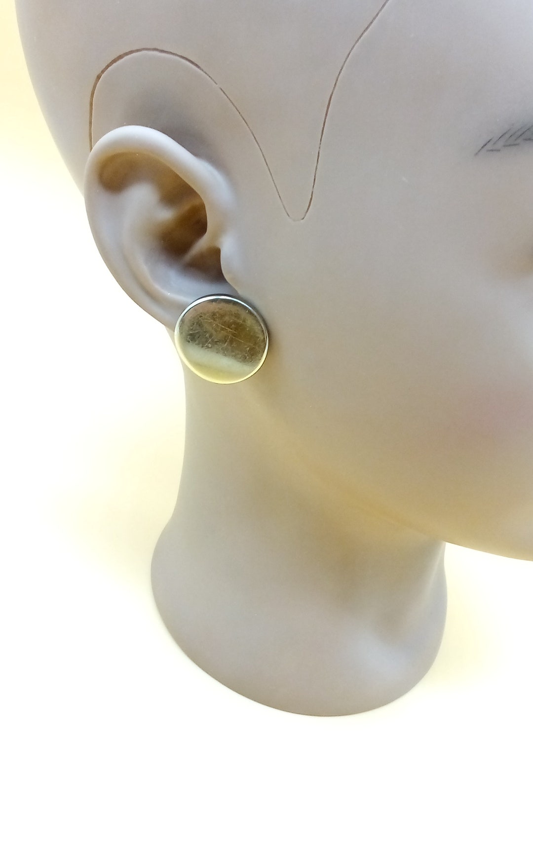 Vintage Monet Gold Tone Round Disc Clip on Earrings - Etsy