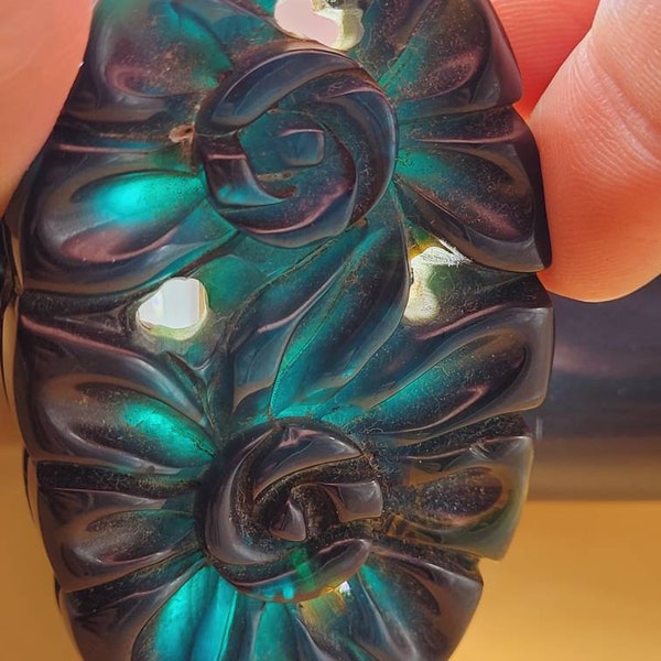 Bakelite Flower Pin - Etsy