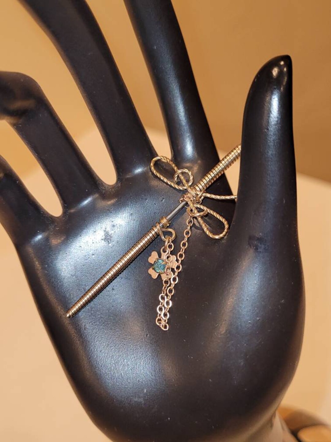 Vintage Gold Plated Wire Wrapped Sword Pin - Etsy