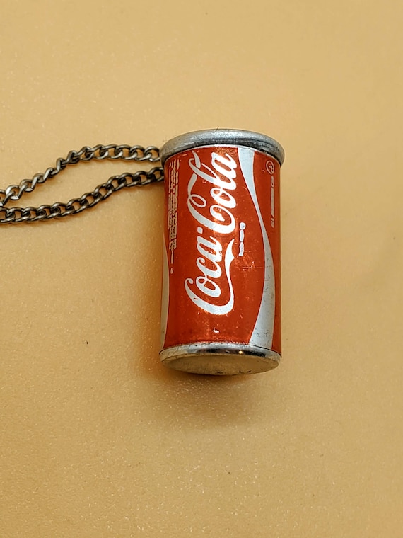 Vintage miniature aluminum Coca-Cola can charm pendan… - Gem